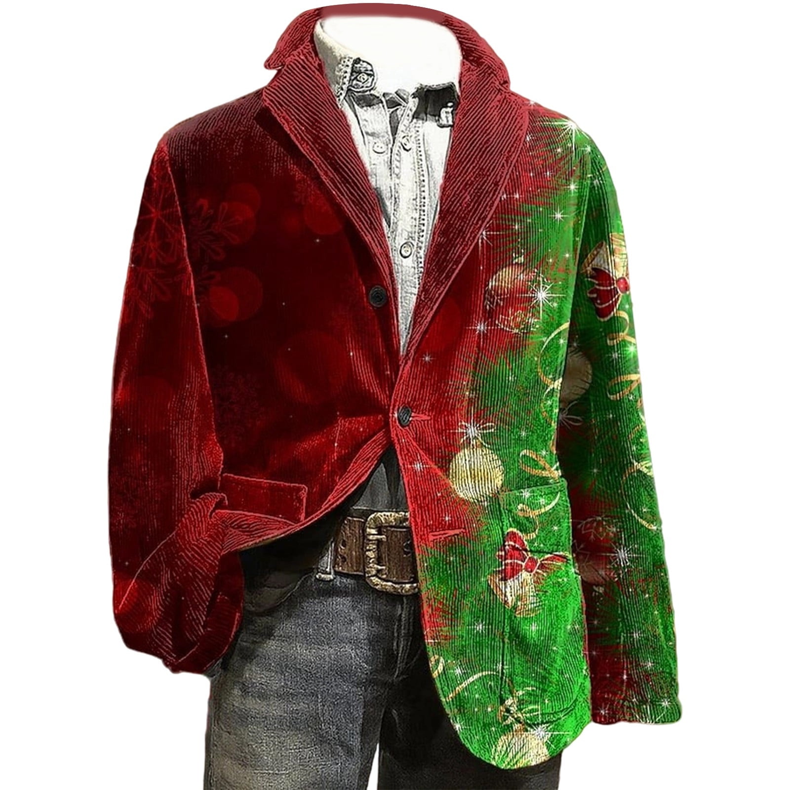 Click here for Gyexs Christmas Blazer Men Lapel Snowflake Santa S... prices