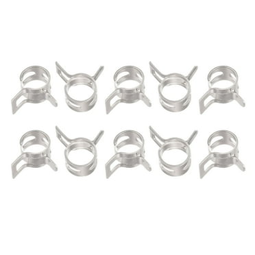 Double Wire Spring Hose Clamp, 65Mn Steel 13mm Fuel Line Silicone Tube ...