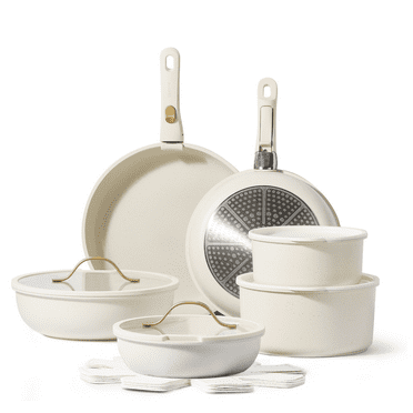 Camco Stainless Steel Nesting Cookware Set- Non Stick Pans and Pots ...