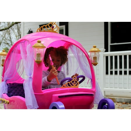24 Volt Disney Princess Carriage Ride-On for Girls by Dynacraft ...