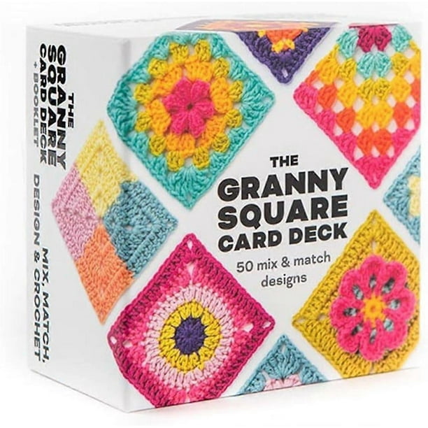 Granny Square Card Deck, 50 Mix and Match Designs, Crochet Kit, Square ...