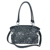 Zzfab Laser Cut Purses Double Handles Bling Purse Black - Walmart.com