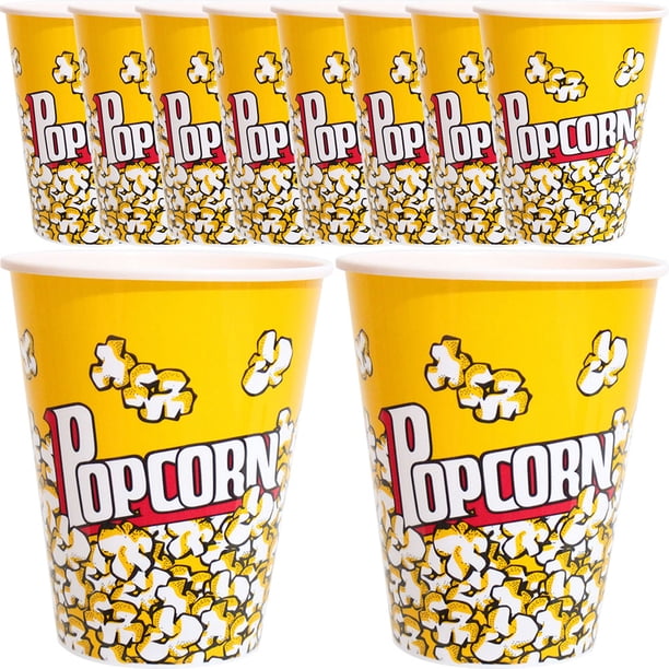 10Pcs Popcorn Basket Reusable Plastic Popcorn Holders Containers for ...