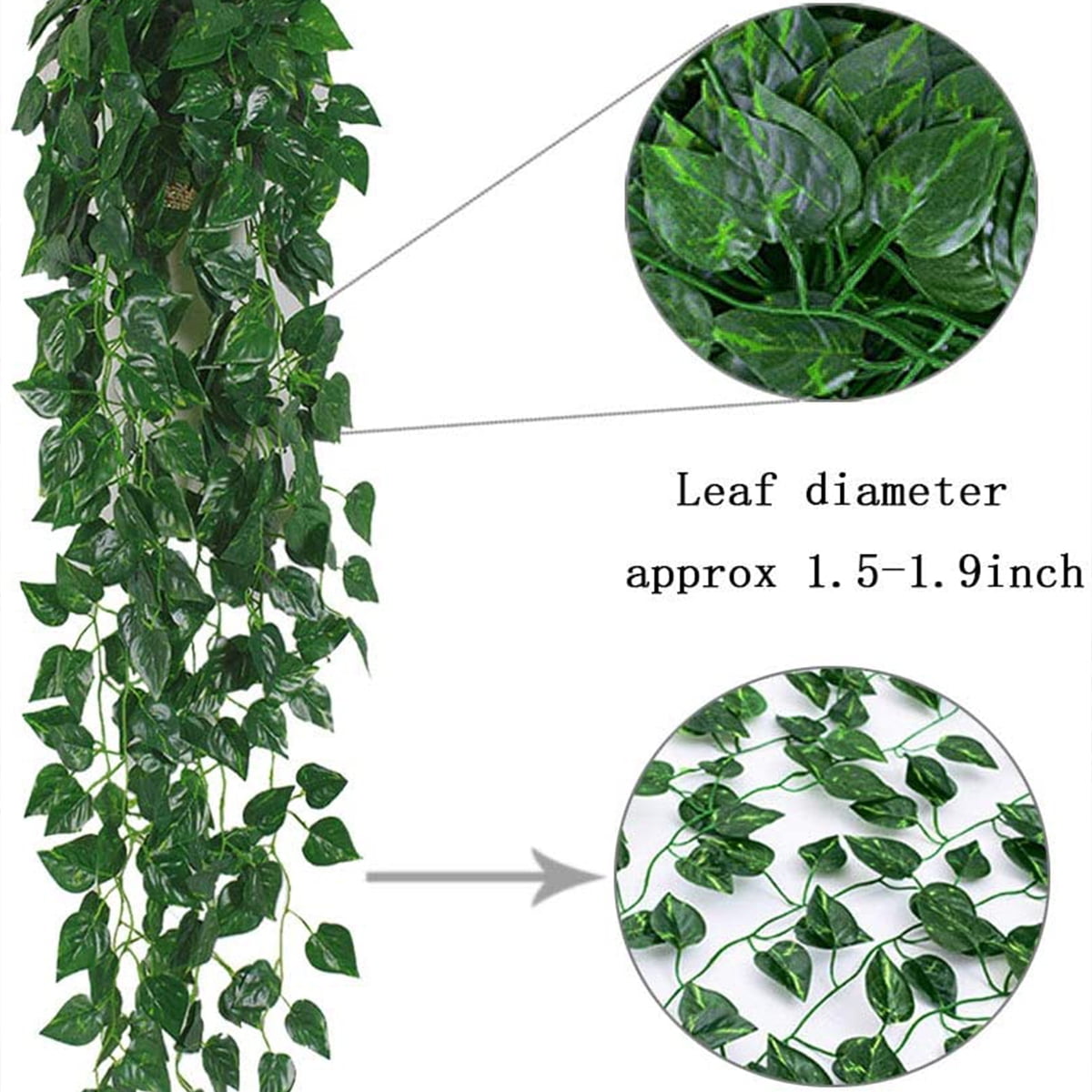 Artificial Ivy Garland Rattan Plants Green Hanging Garland Fake Plants ...