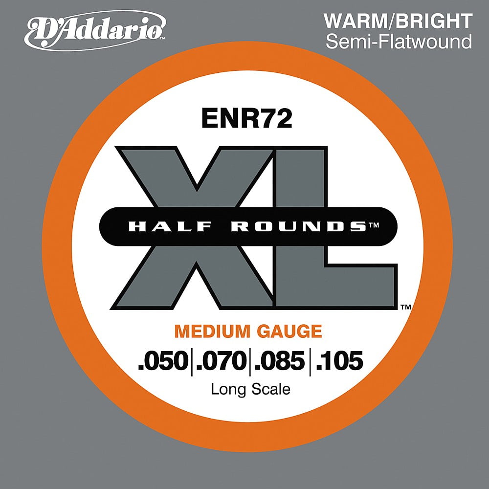 Daddario Enr72 Half Round Bass Guitar Strings Medium 50 105 Long Scale