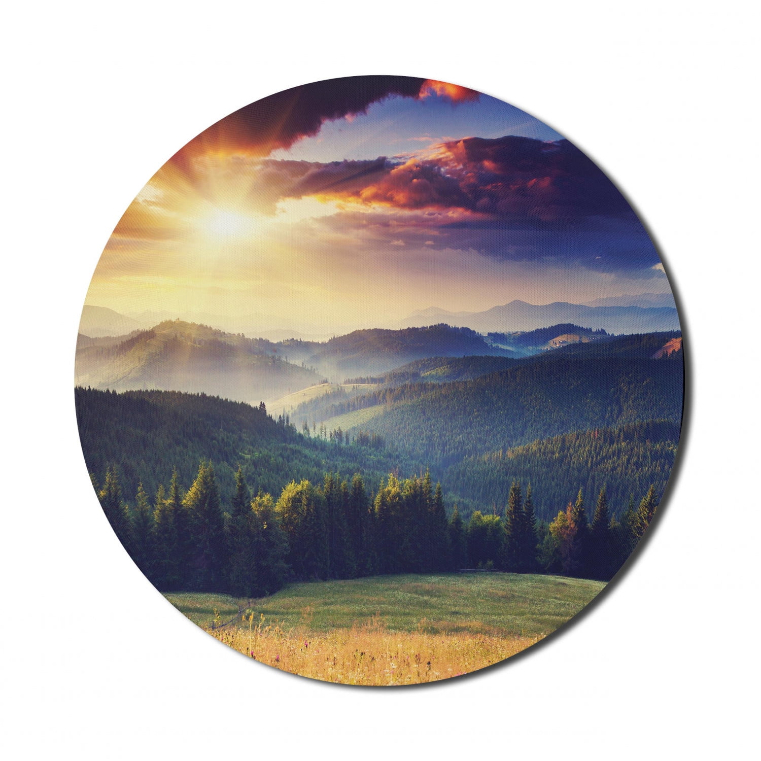 Landscape Mouse Pad for Computers, Panoramic Photo of Breathtaking ...