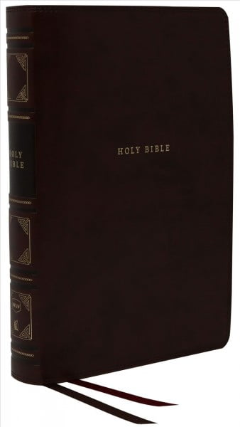 Pre-Owned Nkjv, Reference Bible, Classic Verse-By-Verse, Center-Column, Leathersoft, Black, Red ...