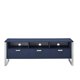 Posh Living Omer Faux Shagreen TV Stand/Cabinet Navy/Chrome - Walmart.com