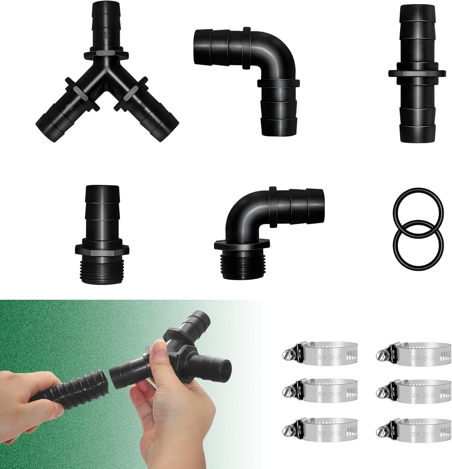 SHIBA-3-Way Y Fitting, Fits 1 in. ID Hose, 1 Inch Pump Check Line One ...