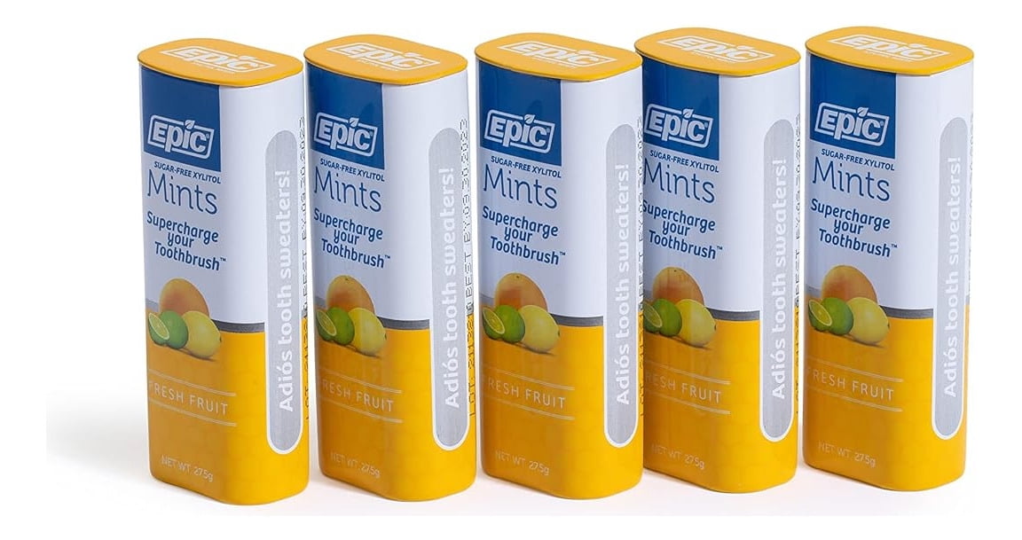 Epic Mentas 100% Xylitol Sin Azúcar Citrico 5 Pack 55 Mentas | Walmart ...