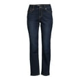Time and Tru Women’s Mid Rise Straight Jeans, 29" Inseam for Regular ...