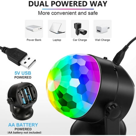 Portable Sound Activated Party Lights for Outdoor and Indoor, Battery ...