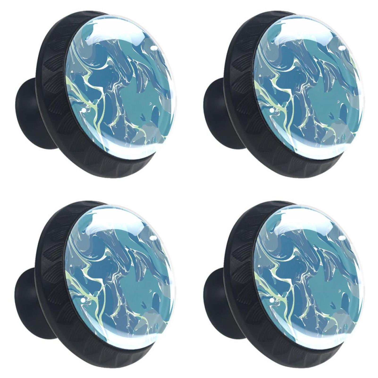4 Pcs Abstract Knobs for Kitchen Cabinet Cupboard Dresser Bookcase Drawer Pulls Handles Round ...