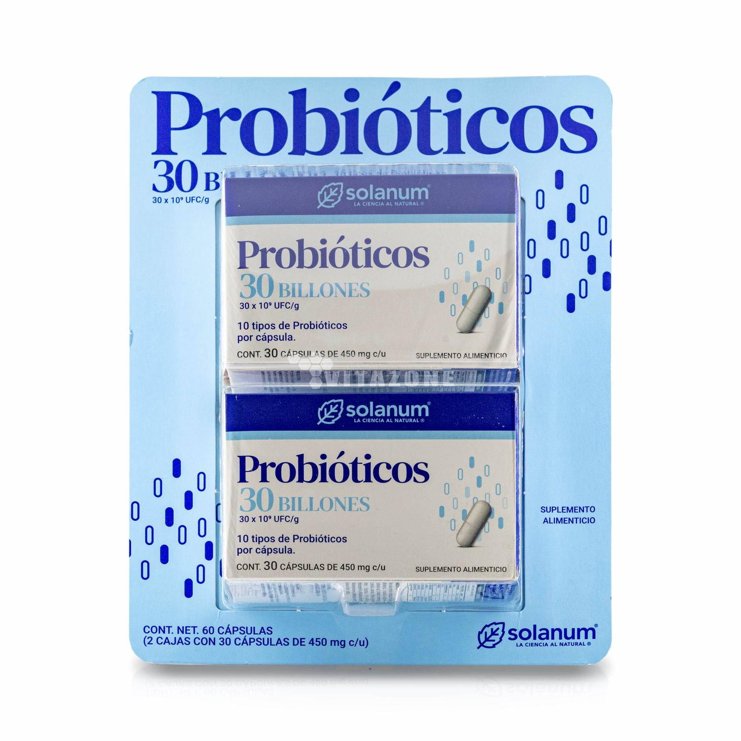 Probióticos 30 Billones 60 Cápsulas Twopack Solanum Solanum ...