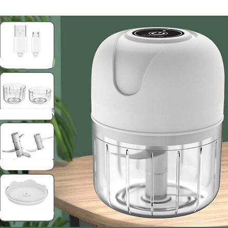 Best Mini Garlic Chopper Wireless Electric Garlic Press Home Mini(White ...