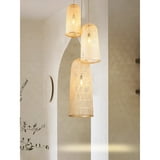 ELE Light & Decor Modern 3-Light Woven Rattan Ceiling Lamp Fixture in ...
