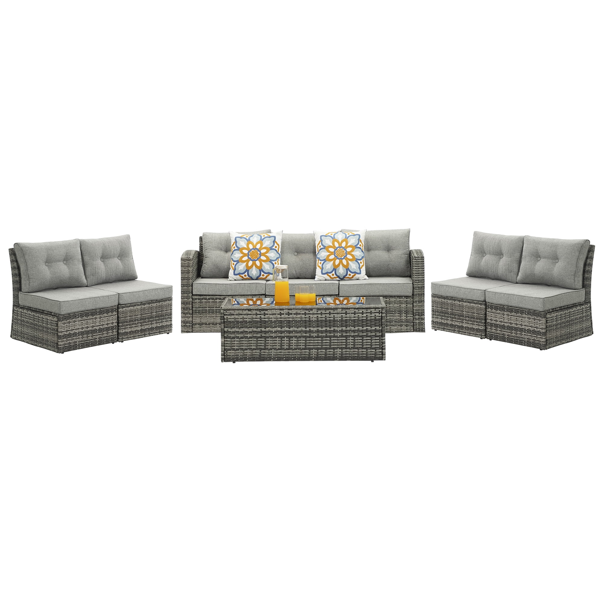 Royalcraft 8 Pieces Outdoor Patio Furniture All-Weather Patio ...