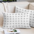 Black White Checkered Throw Pillow Covers, Modern Minimalist Geometric ...
