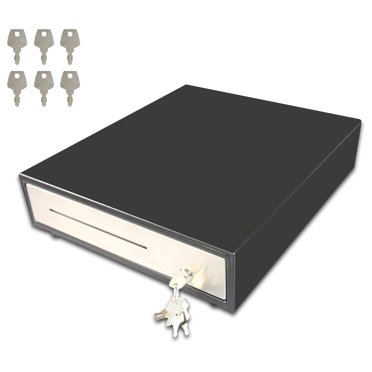 Steel Cash Drawer With Lock and Removable Tray (16 1/8''W x 16 3/8”D x ...
