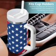 40oz Tumbler, Diagonal Split American Flag Print Water Bottle ...