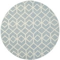 SAFAVIEH Dhurrie Addison Geometric Moroccan Wool Area Rug, Blue/Ivory ...