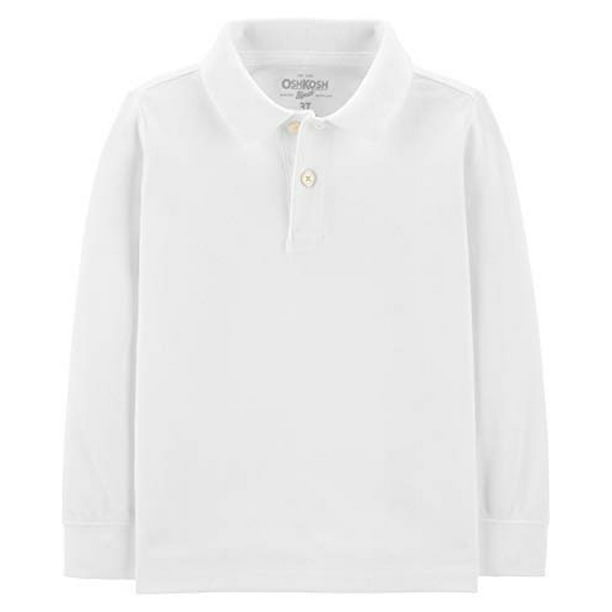 Osh Kosh Boys Toddler Long Sleeve Uniform Polo, White, 2T - Walmart.ca