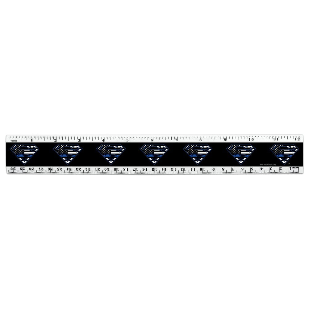 Superman Thin Blue Line Flag Shield Logo 12 Inch Standard and Metric ...