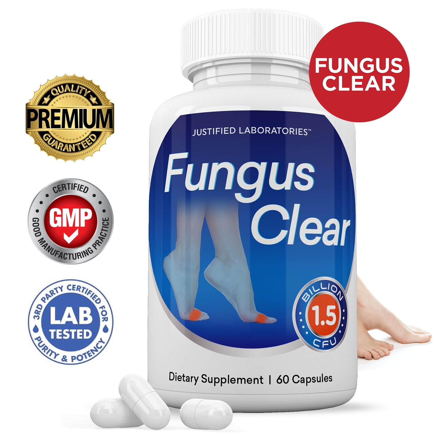 Fungus Clear Probiotic 1.5 Billion CFU Supplement Pills Toenail Fungus ...