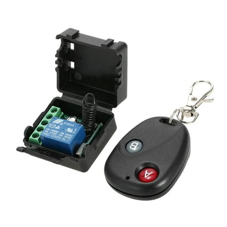 DC 12V Secure Wireless Relay Switch, 433mhz Momentary Switch Remote ...