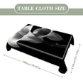 Chilfamy Black White Calla Rectangle Dining Tablecloth, Washable ...