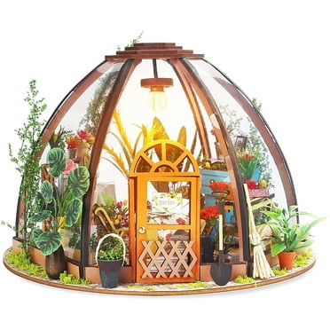 JTWEEN DIY Miniature House Kit,Tiny House kit with Furniture,Miniatures ...