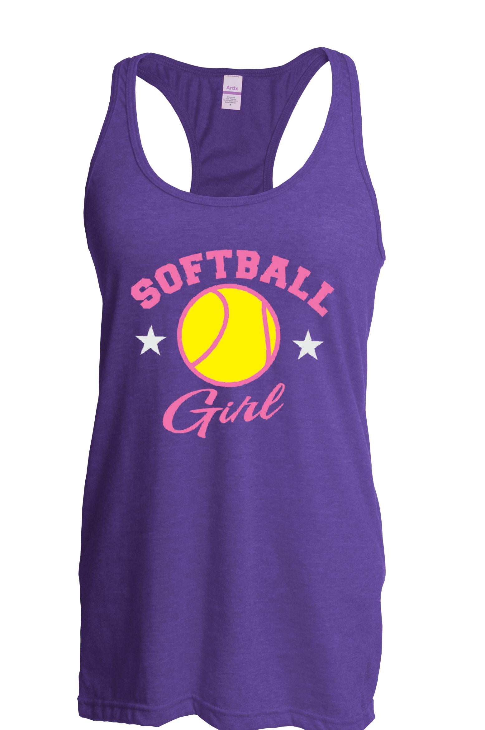 Artix - Women's Racerback Tank Top - Softball Girl - Walmart.com