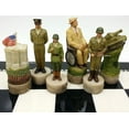 World War 2 US GERMANY Chess Set W/ 15" BLACK WHITE GLOSS BOARD WW2 ...