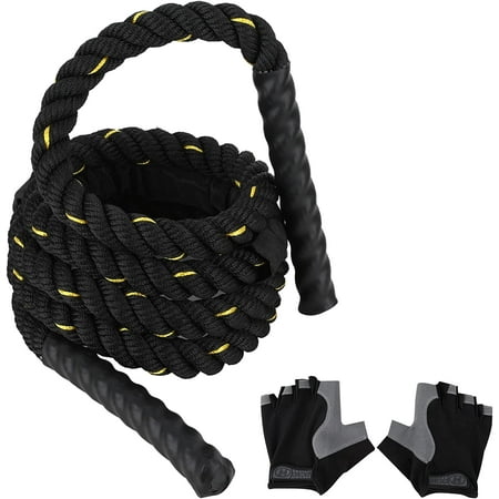 Heavy Jump Rope for Fitness 2.8LB,Heavy Battle Ropes,9.2 ft Adult ...