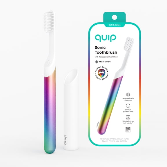 quip Sonic Battery Electric Toothbrush, Slate Metal - Walmart.com