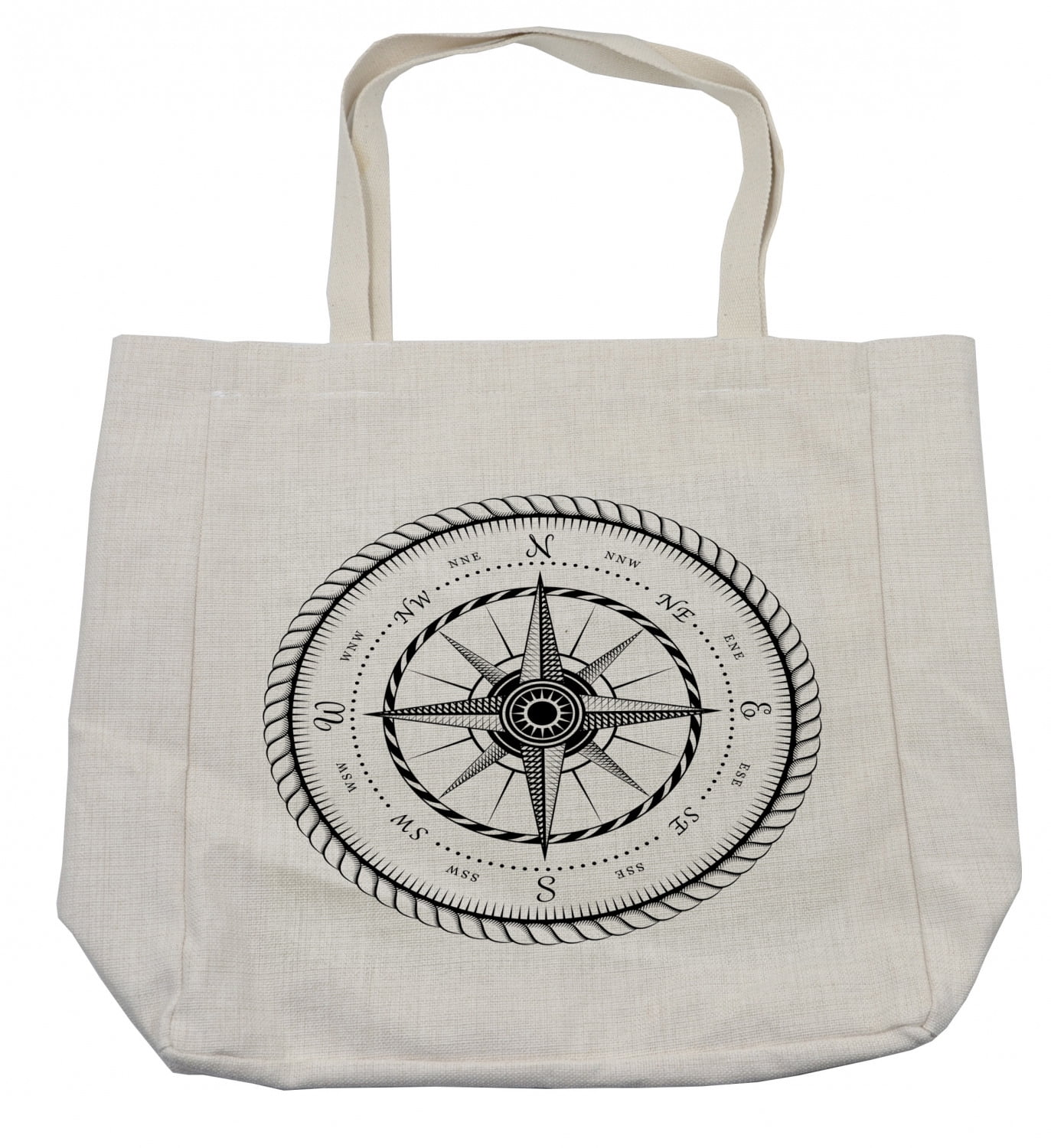 Compass Shopping Bag, Sign of Wind Rose Navigation Tool Nautical Marine ...