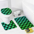 Bathroom Four-Piece Floor Mat Shower Curtain Durable Waterproof Easy To ...