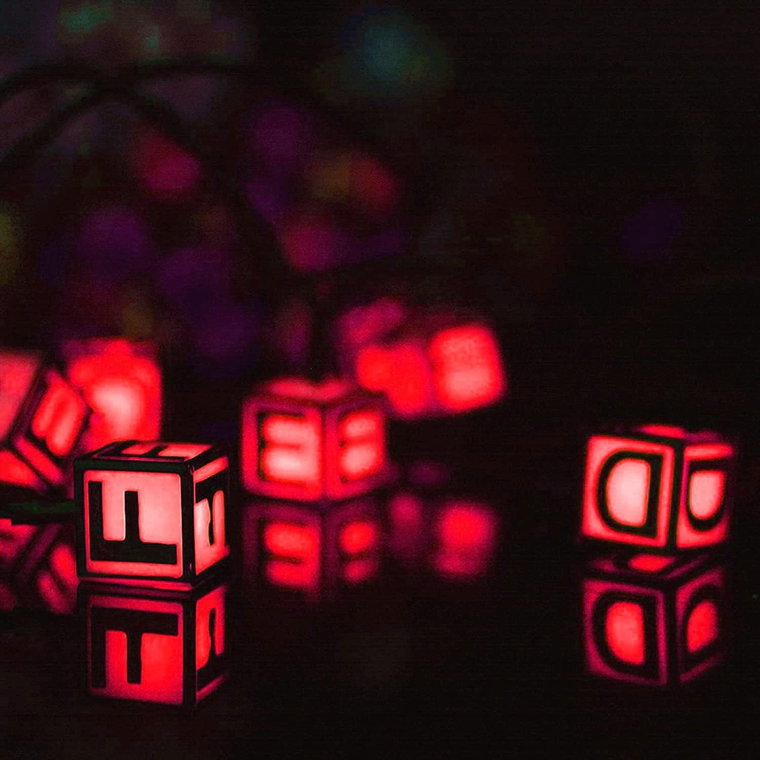 LINLIN Solar String Lights, 6.5M 30LED Solar Characters Letter Shape ...