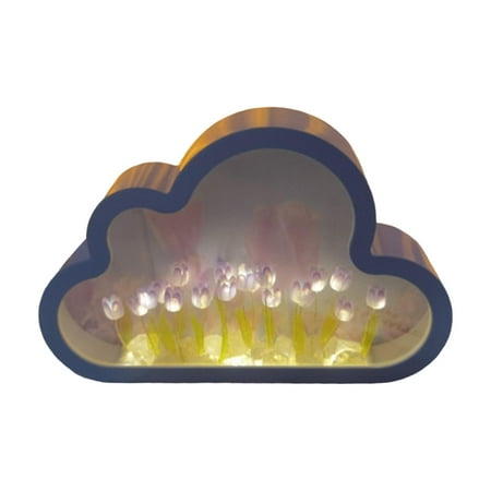 Mirror Night Light,Night Light Materials Set Bedside Lamp Ornament ...