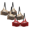 Bras for Women No Underwire Lace 3pack Floral Lace Bra, Womens Sheer ...