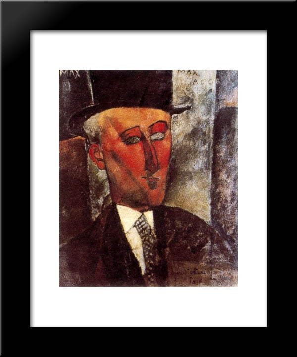 Max Jacob 20x24 Framed Art Print by Modigliani, Amedeo - Walmart.com