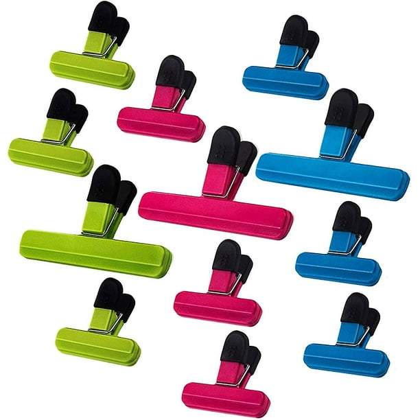 Bag Clips, 12 Pieces Food Bag Closures Plastic Closing Clips For ...