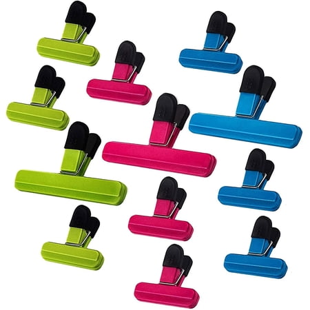 Bag Clips, 12 Pieces Food Bag Closures Plastic Closing Clips For ...