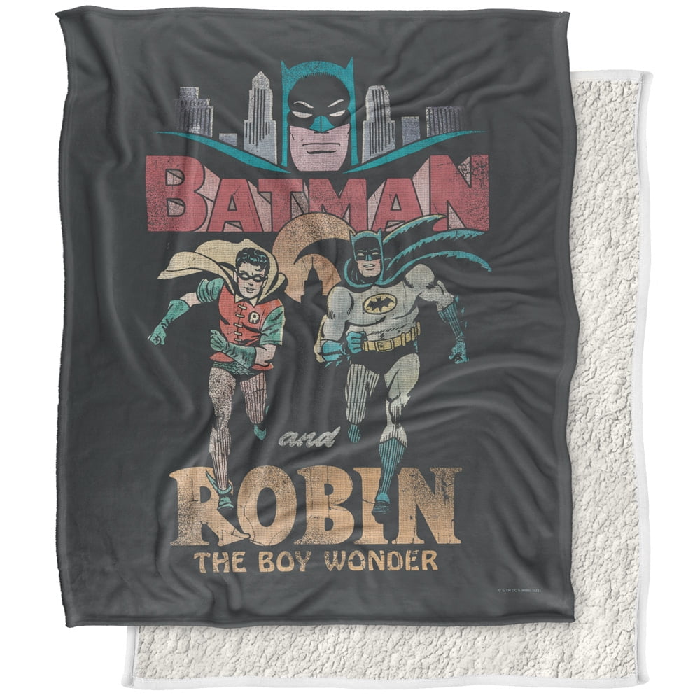 Batman Classic TV Blanket, 50"x60", Classic Duo Silky Touch Sherpa Back ...