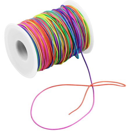 100m elastic cord rainbow color stretch thread fabric craft cord with ...