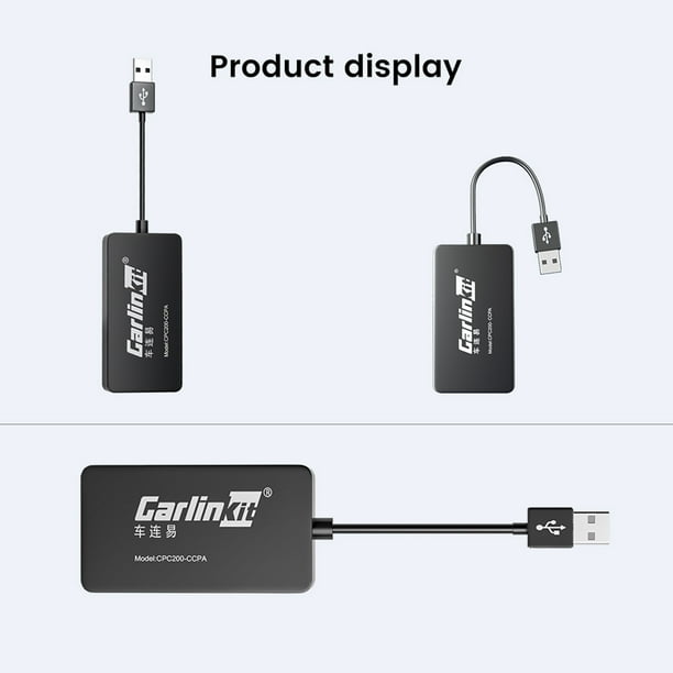Adaptador inalámbrico CarPlay Android Auto Dongle para modificar la pantalla de Android (negro ...