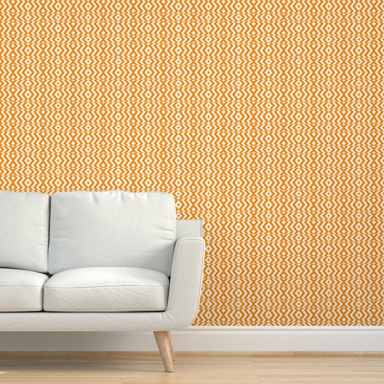 Orange And White Chevron Wallpaper