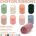 9 Rolls Multicolour Handmade Chiffon Ribbon,1.5" x 21Yd Frayed Fringe ...