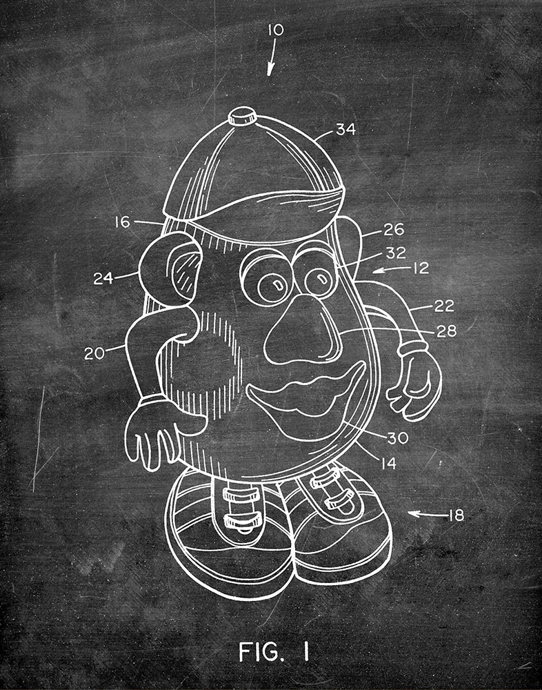 Original Mr. Potato Artwork Submitted In Head - Toys and Games - Patent ...