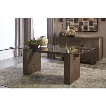 Modus Furniture Carmel Stone Top Round Dining Table in Chanelle and ...